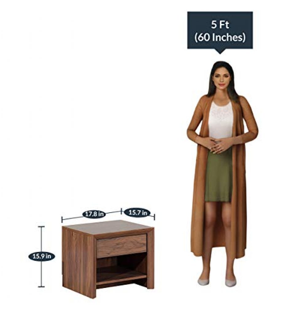 Mintwood by Pepperfry wooden Bedside Table - ShopinRoom